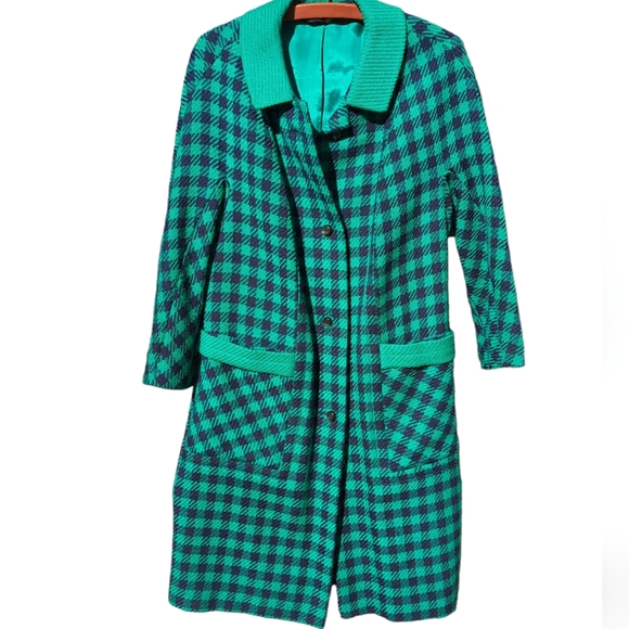 Bih'a Modell | Jackets & Coats | Vintage Buffalo Check Wool Coat | Poshmark